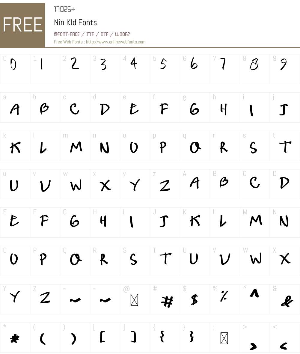 Nin KId 1.002;Fontself Maker 3.5.1 Fonts Free Download - OnlineWebFonts.COM