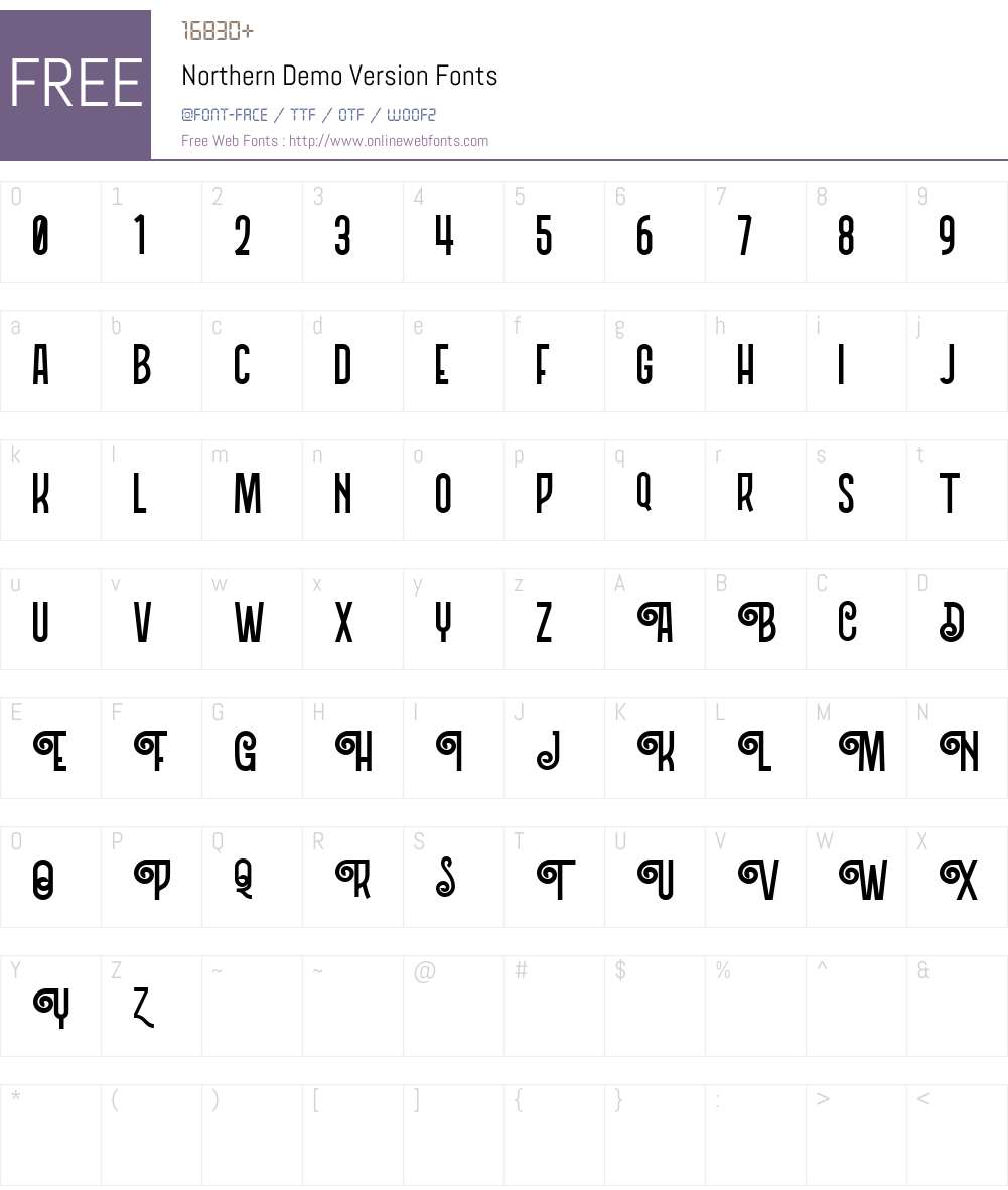 Northern Demo Version Fonts Free Download - OnlineWebFonts.COM