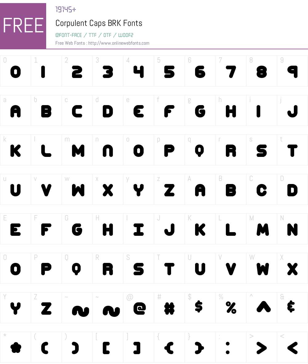 Corpulent Caps BRK V2 1.05 Fonts Free Download - OnlineWebFonts.COM