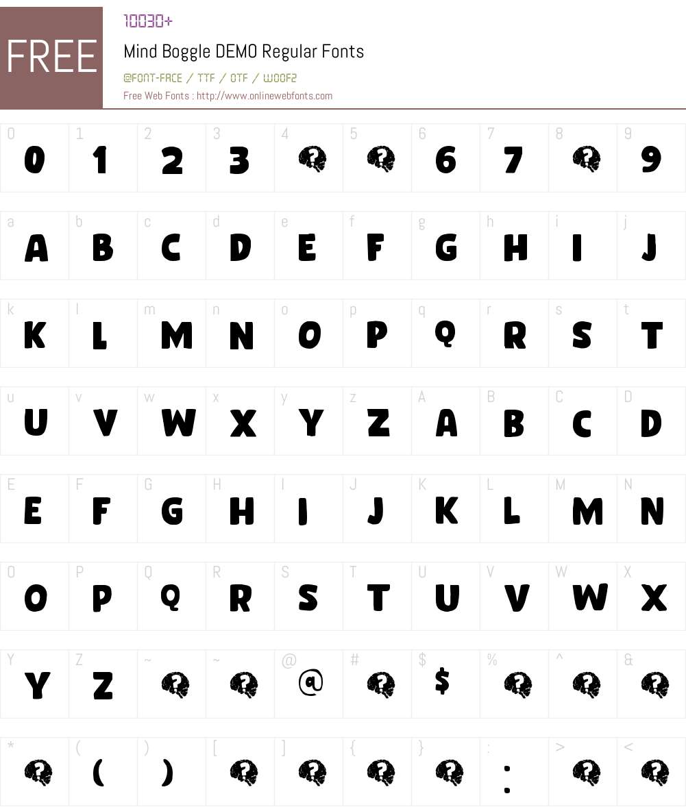 Mind Boggle DEMO 1.000 Fonts Free Download - OnlineWebFonts.COM