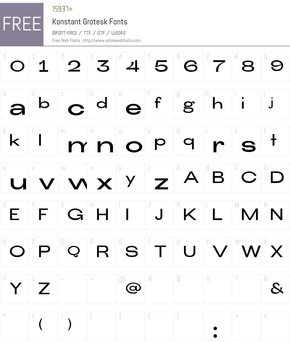 Konstant Grotesk 1.003;Fontself Maker 2.1.2 Fonts Free Download ...