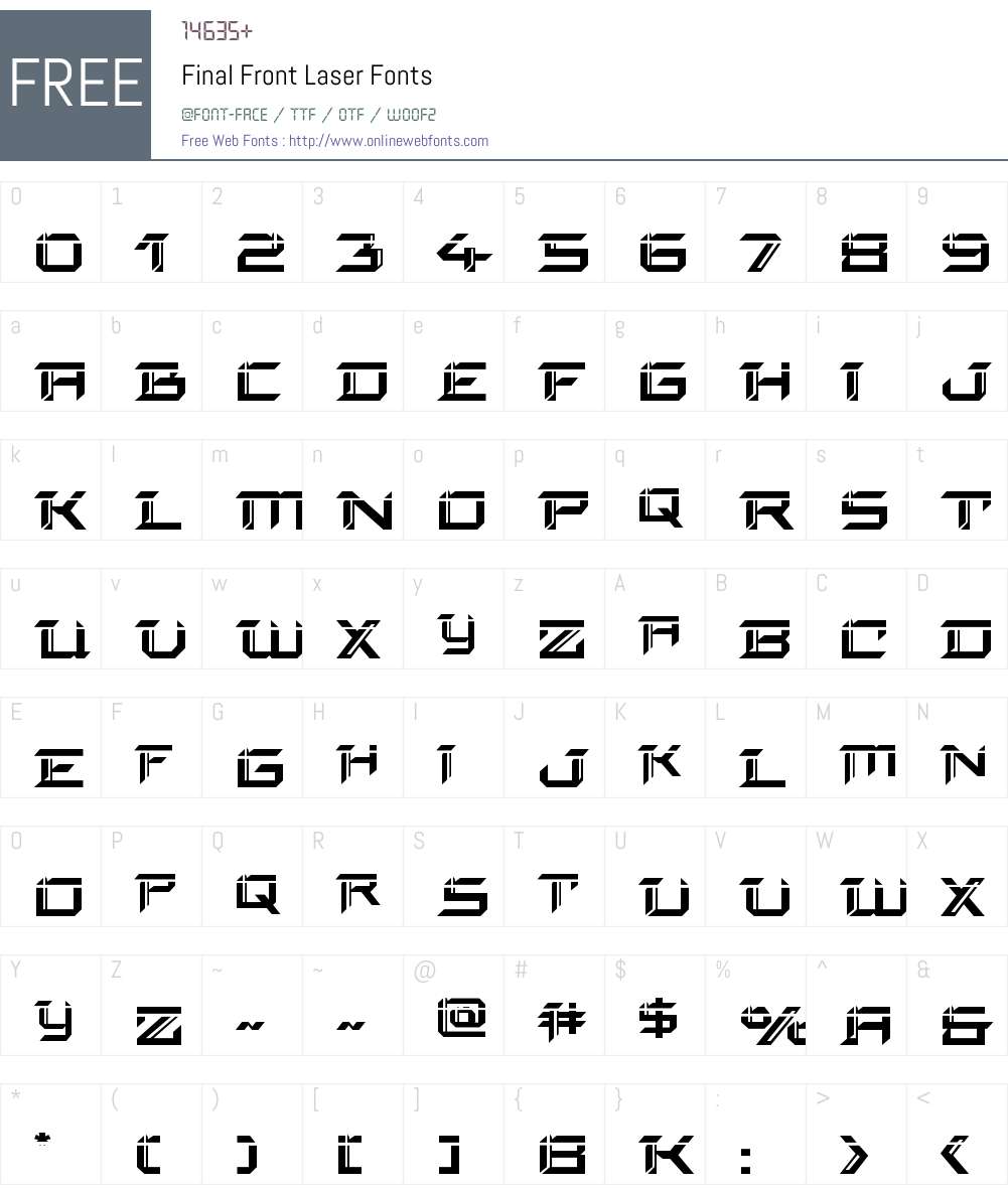 Final Front Laser 1.0; 2019 Fonts Free Download - OnlineWebFonts.COM