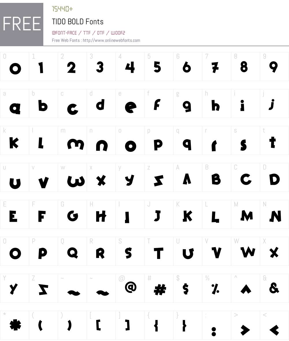 TIDO B 1.00;December 9, 2022;FontCreator 13.0.0.2630 64-bit Fonts Free ...