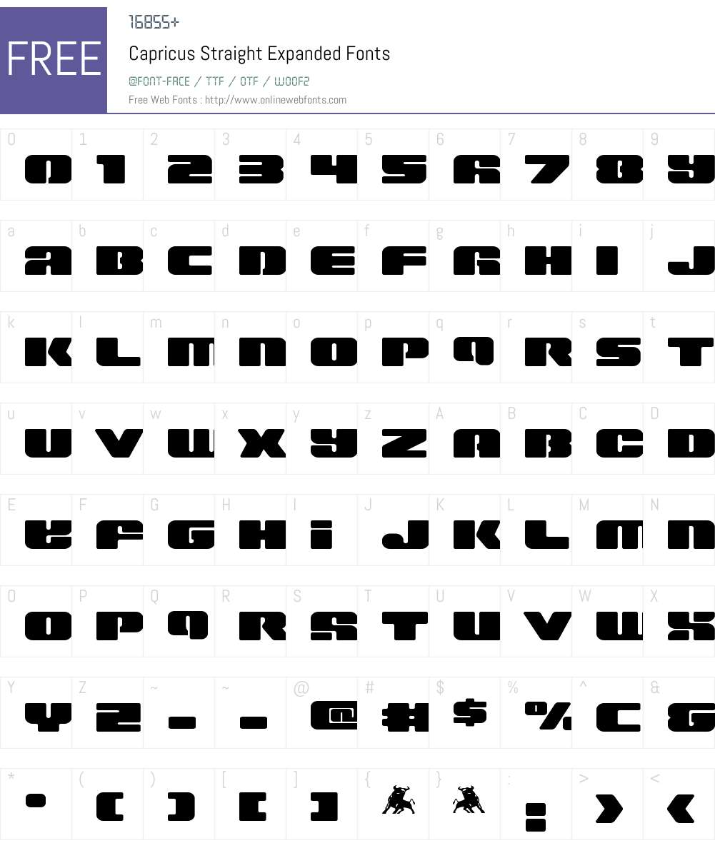 Capricus Straight Expanded 1.0; 2017 Fonts Free Download ...