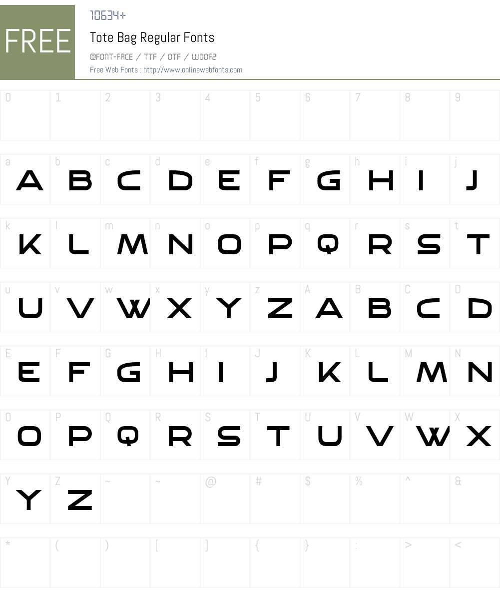 Tote Bag 1.000 Fonts Free Download - OnlineWebFonts.COM