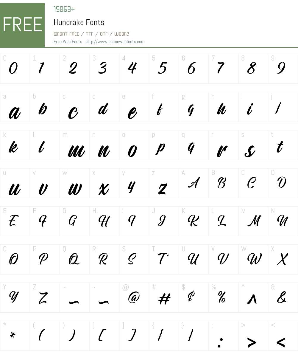 Hundrake 1.000 Fonts Free Download - OnlineWebFonts.COM