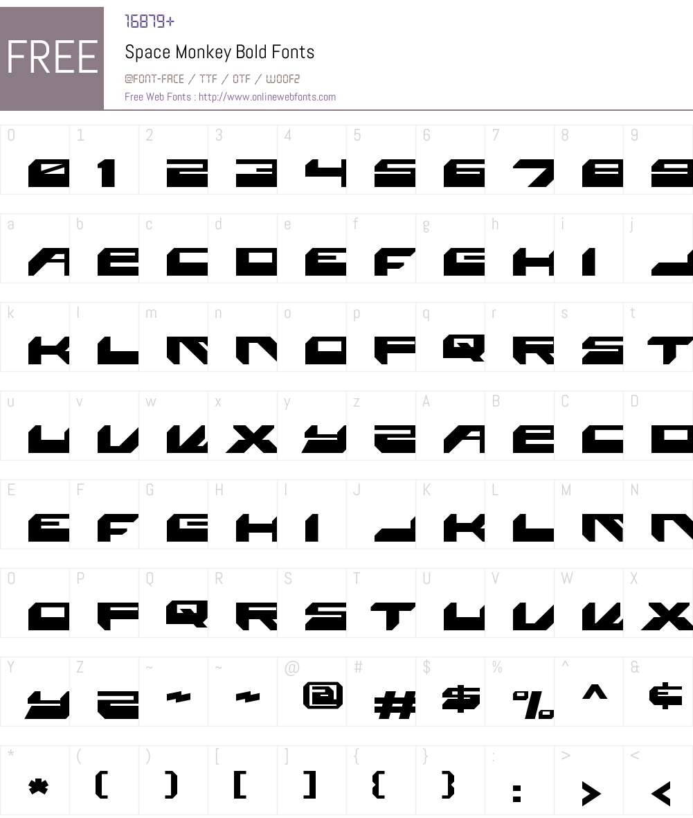 Space Monkey Bold 1.00;January 15, 2022;FontCreator 12.0.0.2525 64-bit ...