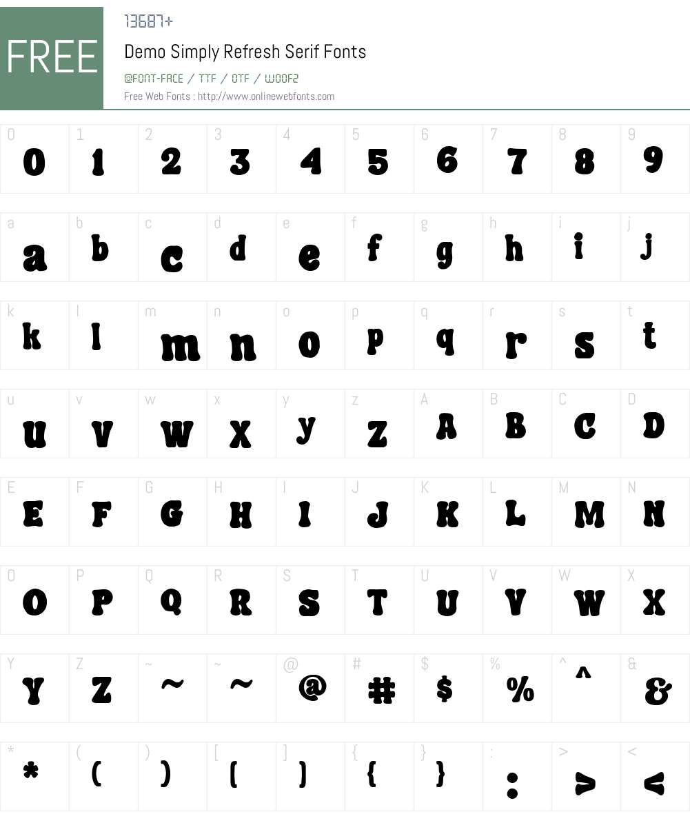 Demo Simply Refresh Serif 1.001;Fontself Maker 3.5.7 Fonts Free Download - OnlineWebFonts.COM