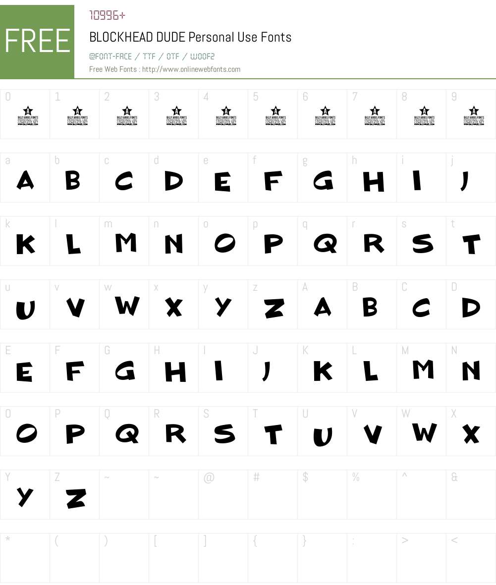 BLOCKHEAD DUDE Personal Use 1.000 Fonts Free Download - OnlineWebFonts.COM