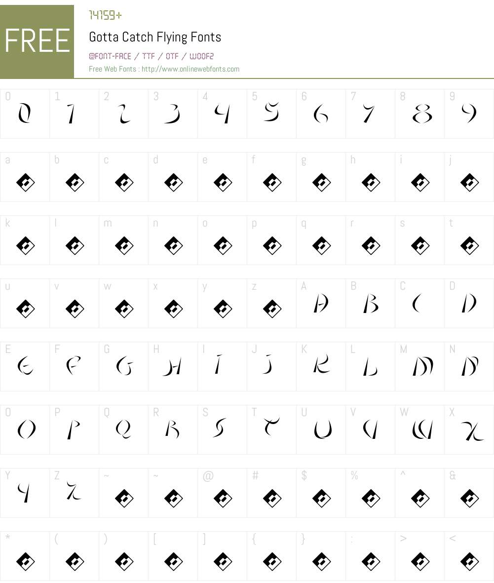 Gotta Catch Flying 1.000;hotconv 1.0.109;makeotfexe 2.5.65596 Fonts Free Download ...