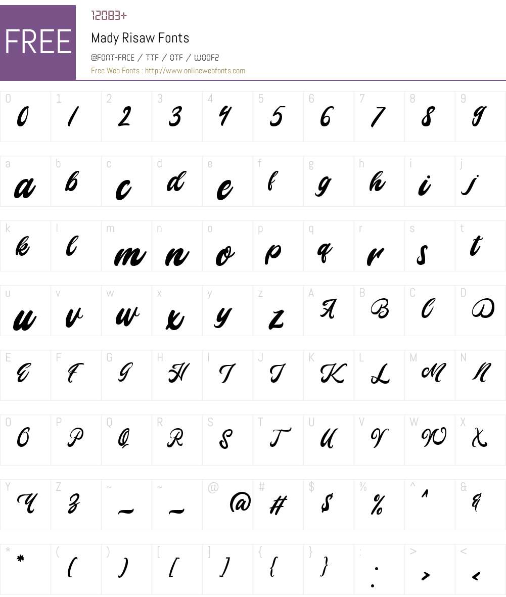 Mady Risaw 1.00;April 10, 2020;FontCreator 11.5.0.2422 64-bit Fonts ...