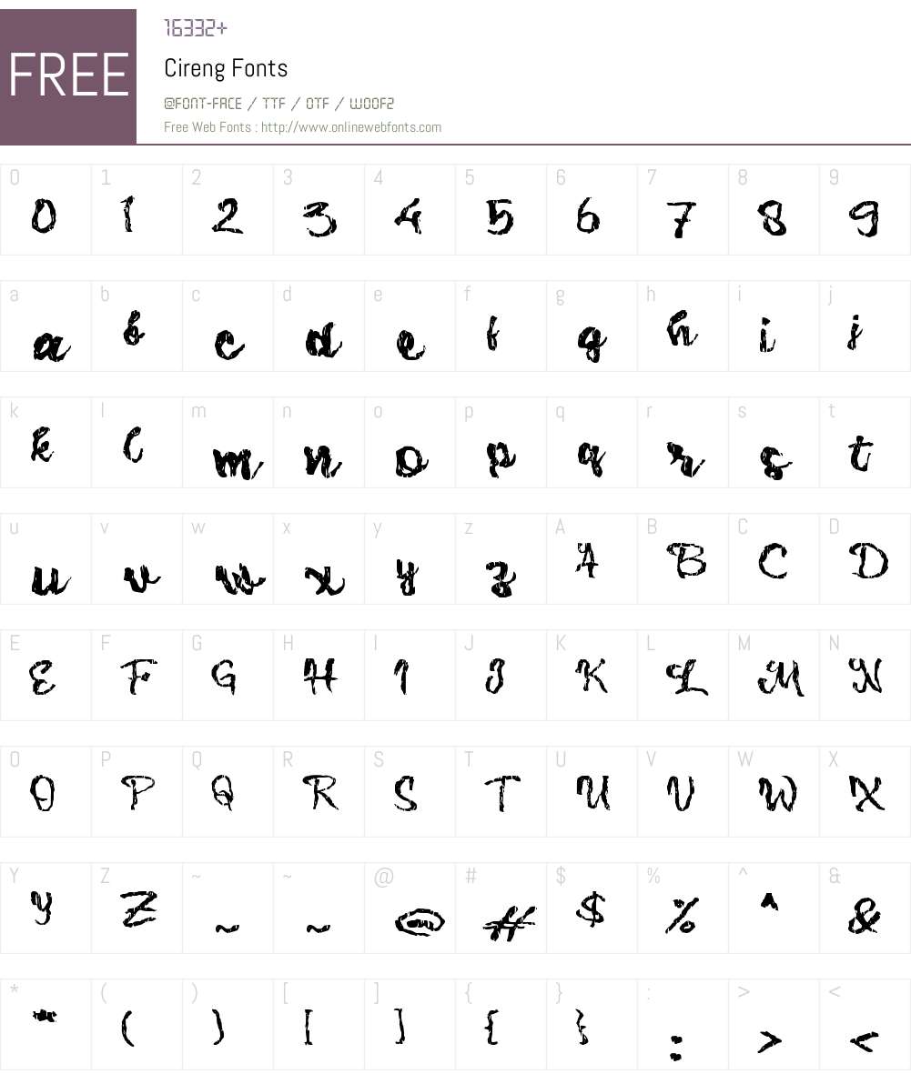 Cireng 001.000 Fonts Free Download - OnlineWebFonts.COM