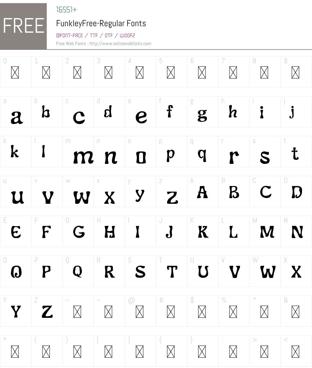 Funkley Free 1.000 Fonts Free Download - OnlineWebFonts.COM
