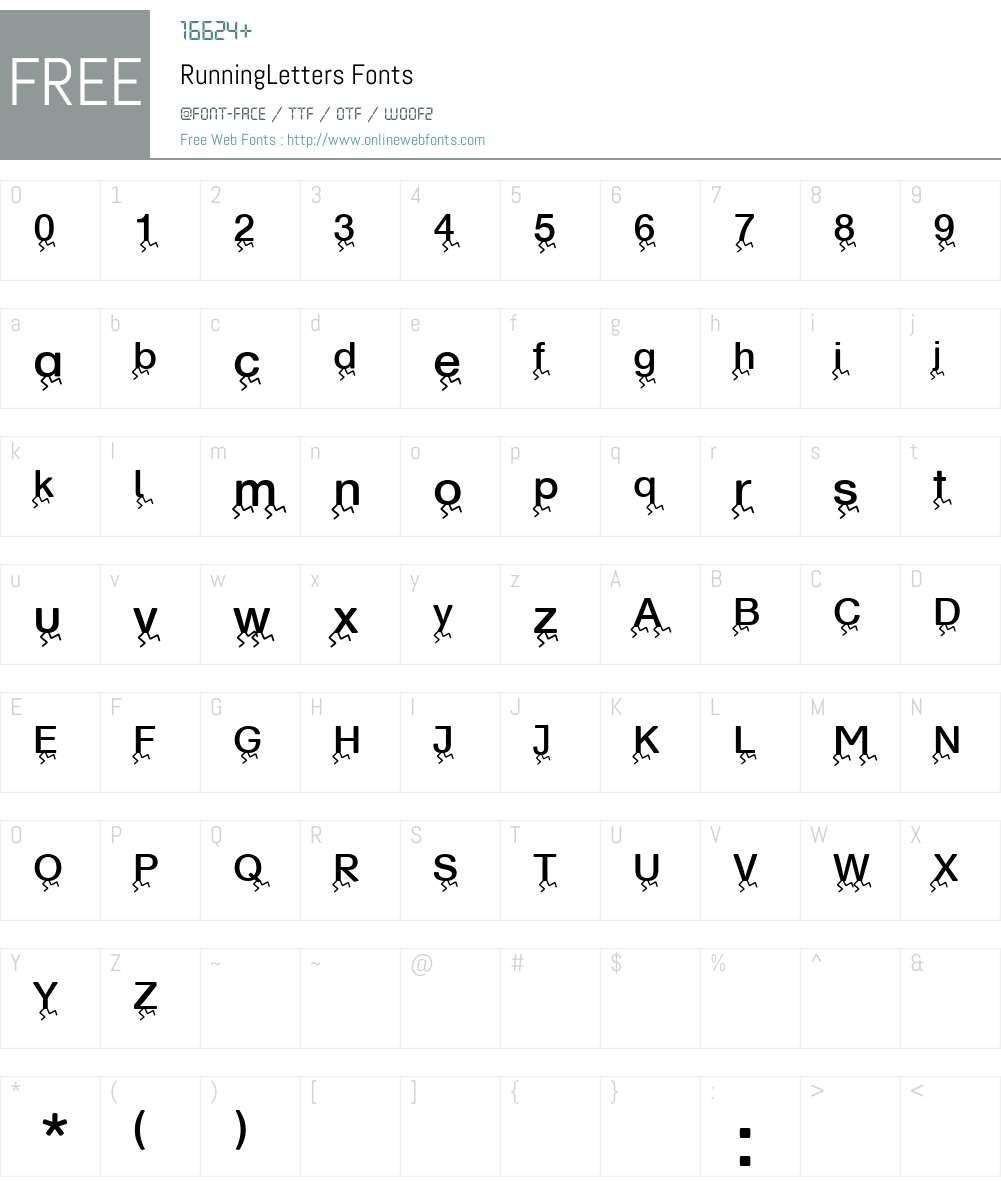 RunningLetters 1.0 2003-07-04 Fonts Free Download - OnlineWebFonts.COM