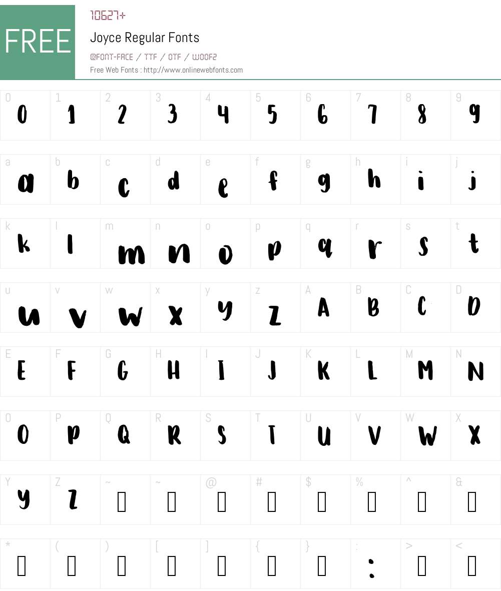 Joyce Regular 001.002 Fonts Free Download - OnlineWebFonts.COM