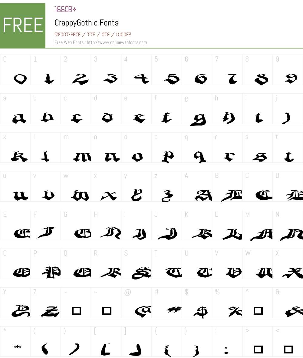 CrappyGothic V2 1.0 of this distorted gothic font Fonts Free Download ...