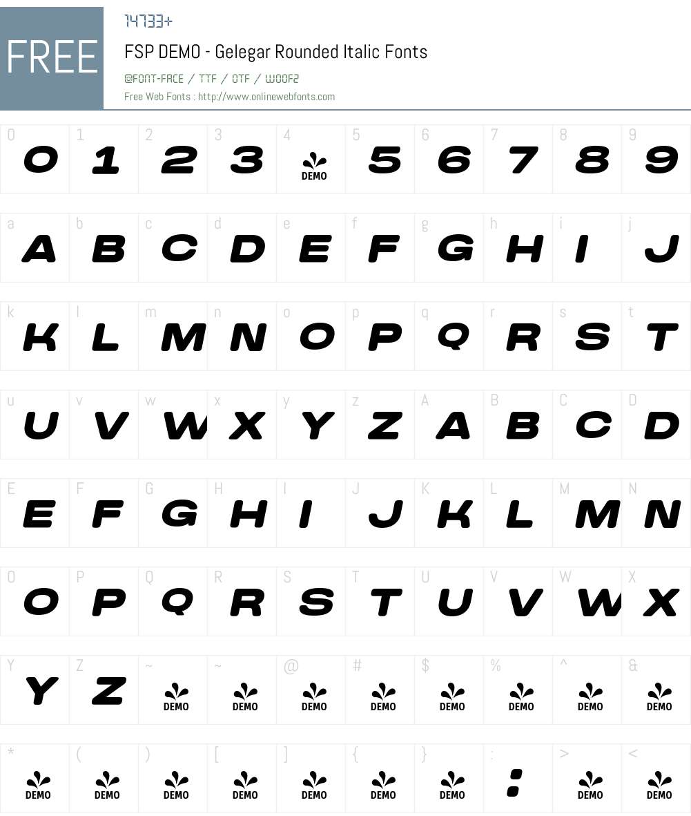 FSP DEMO - Gelegar Rounded 1.000 Fonts Free Download - OnlineWebFonts.COM
