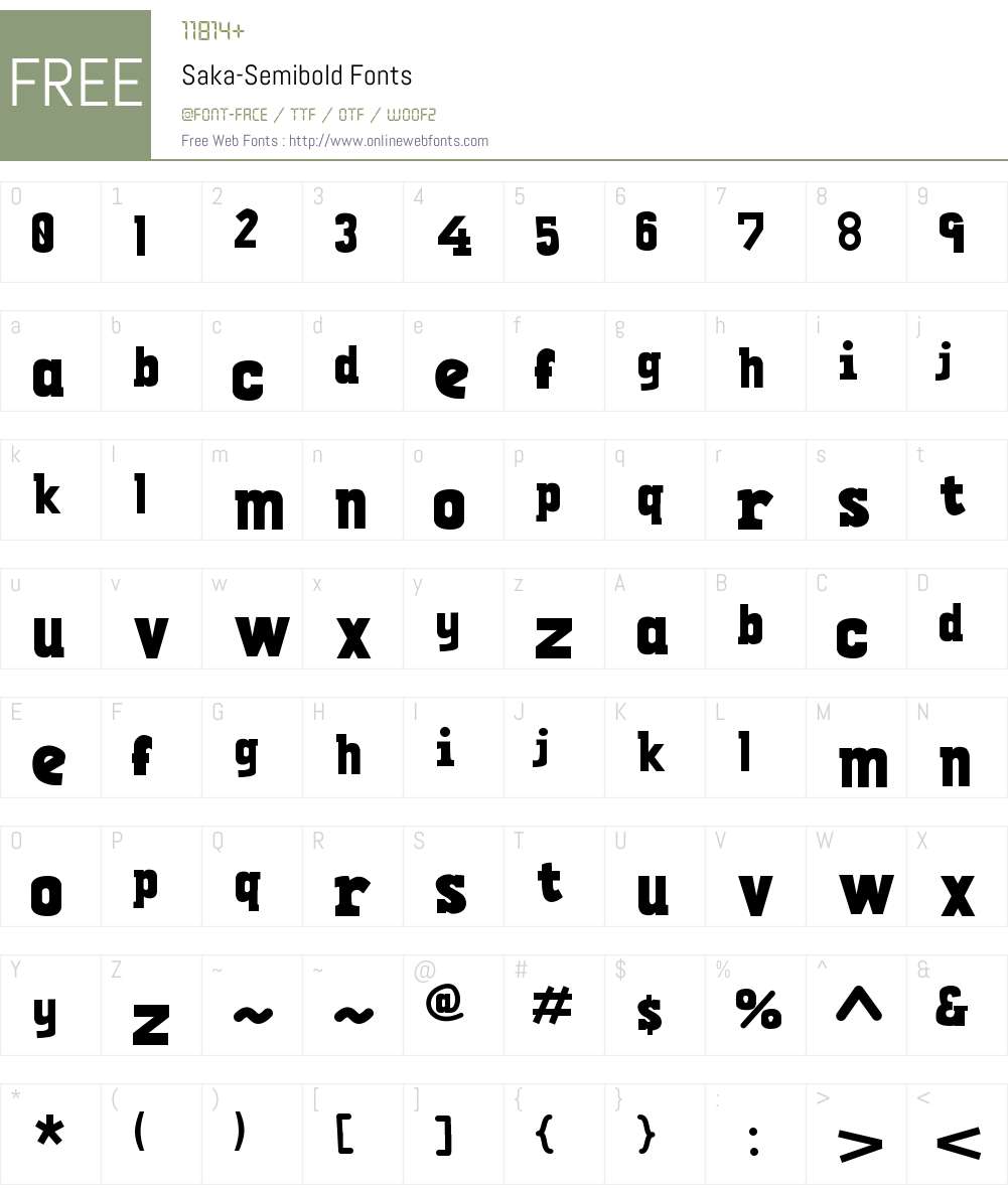 Saka-Semibold 001.000 Fonts Free Download - OnlineWebFonts.COM