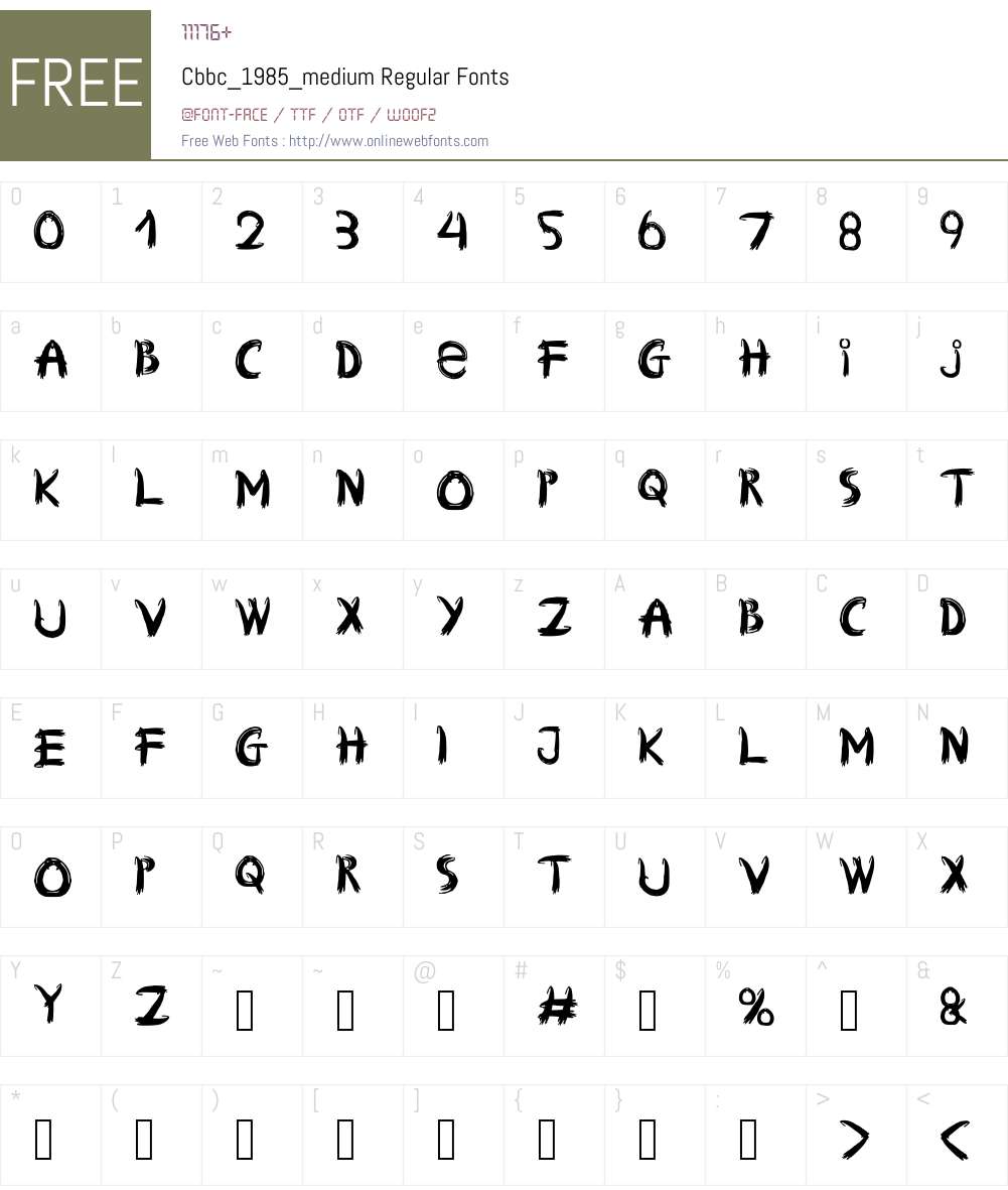 Cbbc_1985_medium 001.006 Fonts Free Download - OnlineWebFonts.COM