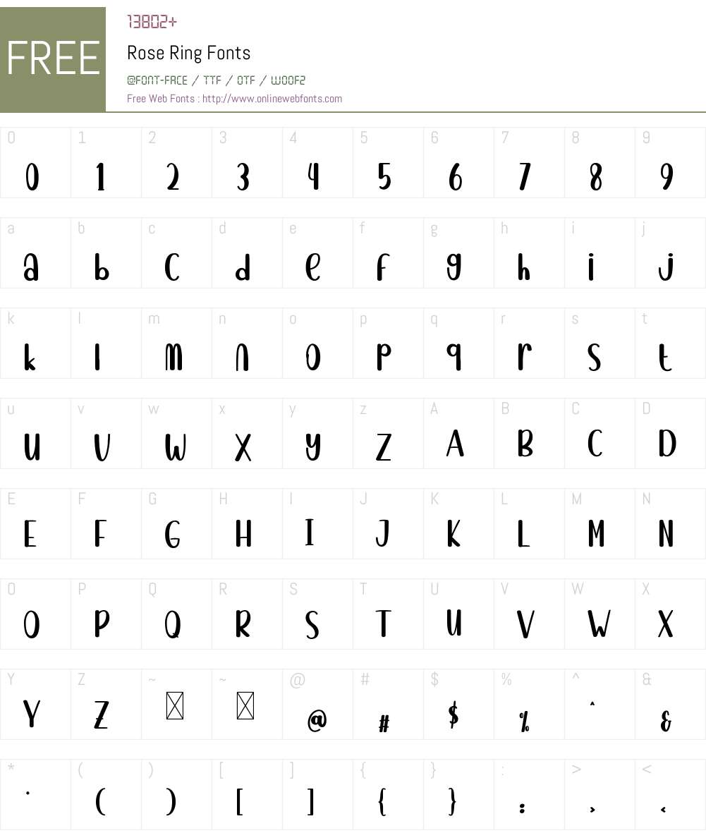 Rose Ring 1.002;Fontself Maker 3.5.8 Fonts Free Download ...