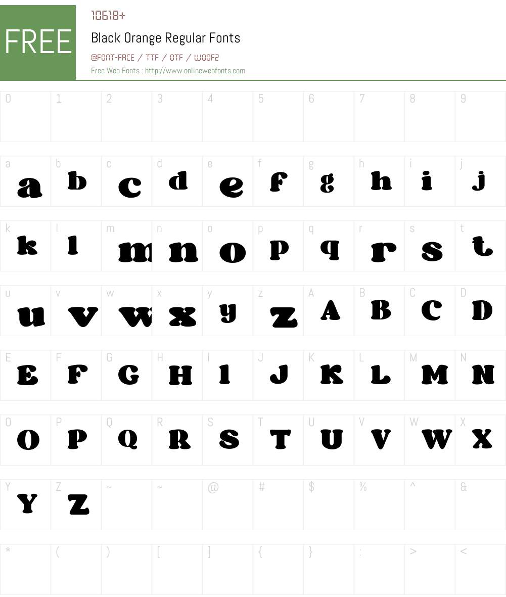 Black Orange 1.000 Fonts Free Download - OnlineWebFonts.COM