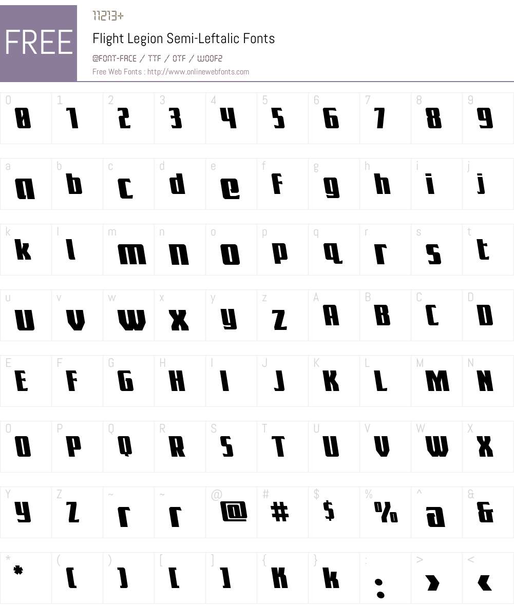 Flight Legion Semi-Leftalic 1.0; 2023 Fonts Free Download ...