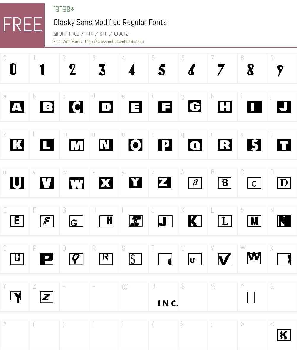 Clasky Sans Modified Fonts Free Download - OnlineWebFonts.COM