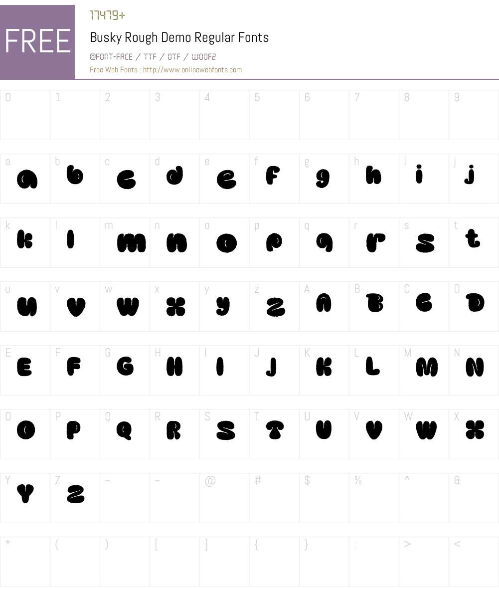 Busky Rough Demo 1.000 Fonts Free Download - OnlineWebFonts.COM