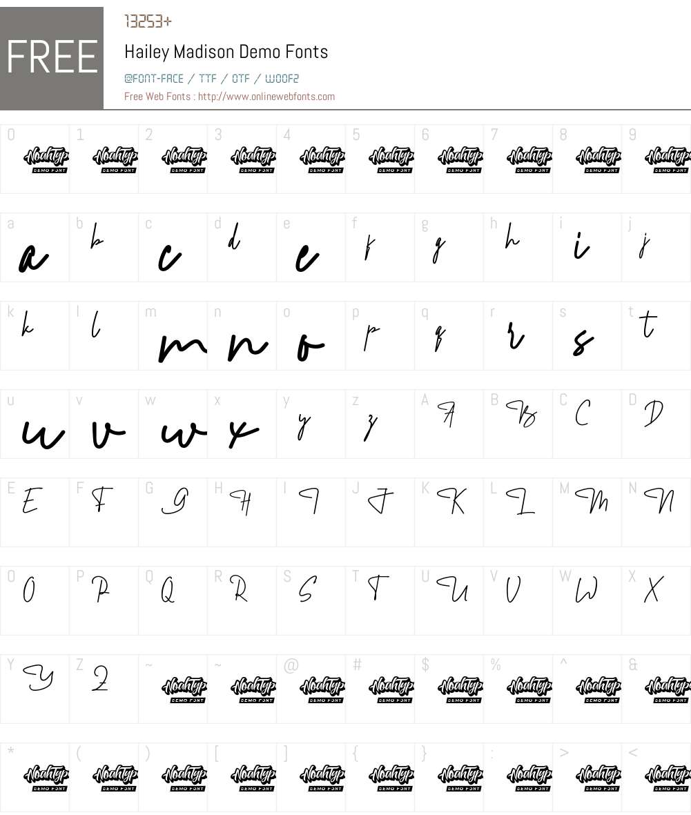 Hailey Madison Demo 1.002;Fontself Maker 3.5.7 Fonts Free Download ...