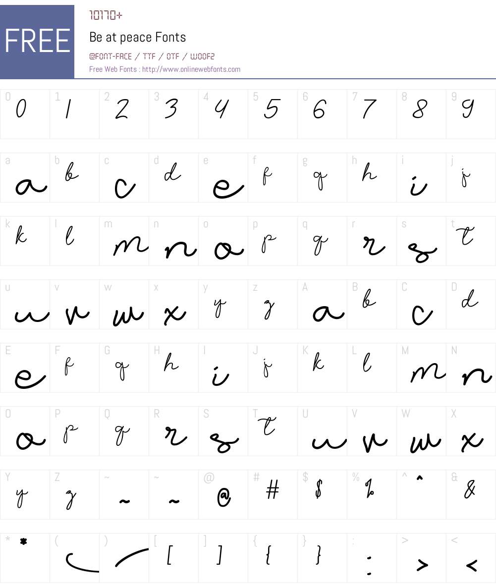 Be at peace Fontforge;v001.000;3 Fonts Free Download - OnlineWebFonts.COM