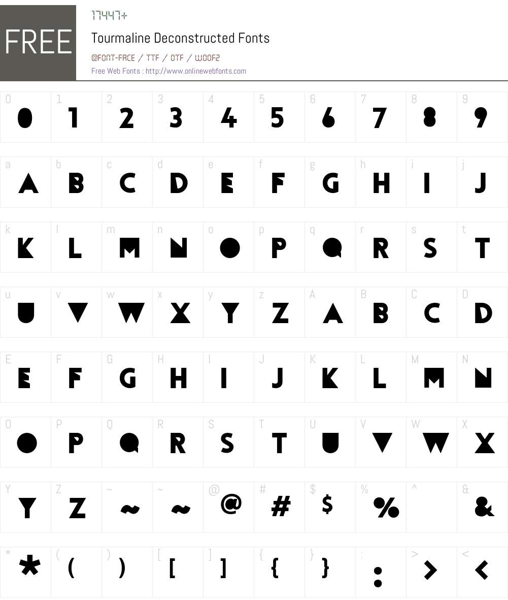 Tourmaline Deconstructed 1.007 Fonts Free Download - OnlineWebFonts.COM