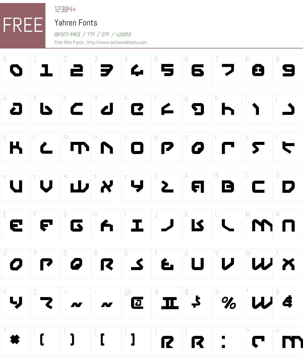 Yahren V1 2 Fonts Free Download - OnlineWebFonts.COM