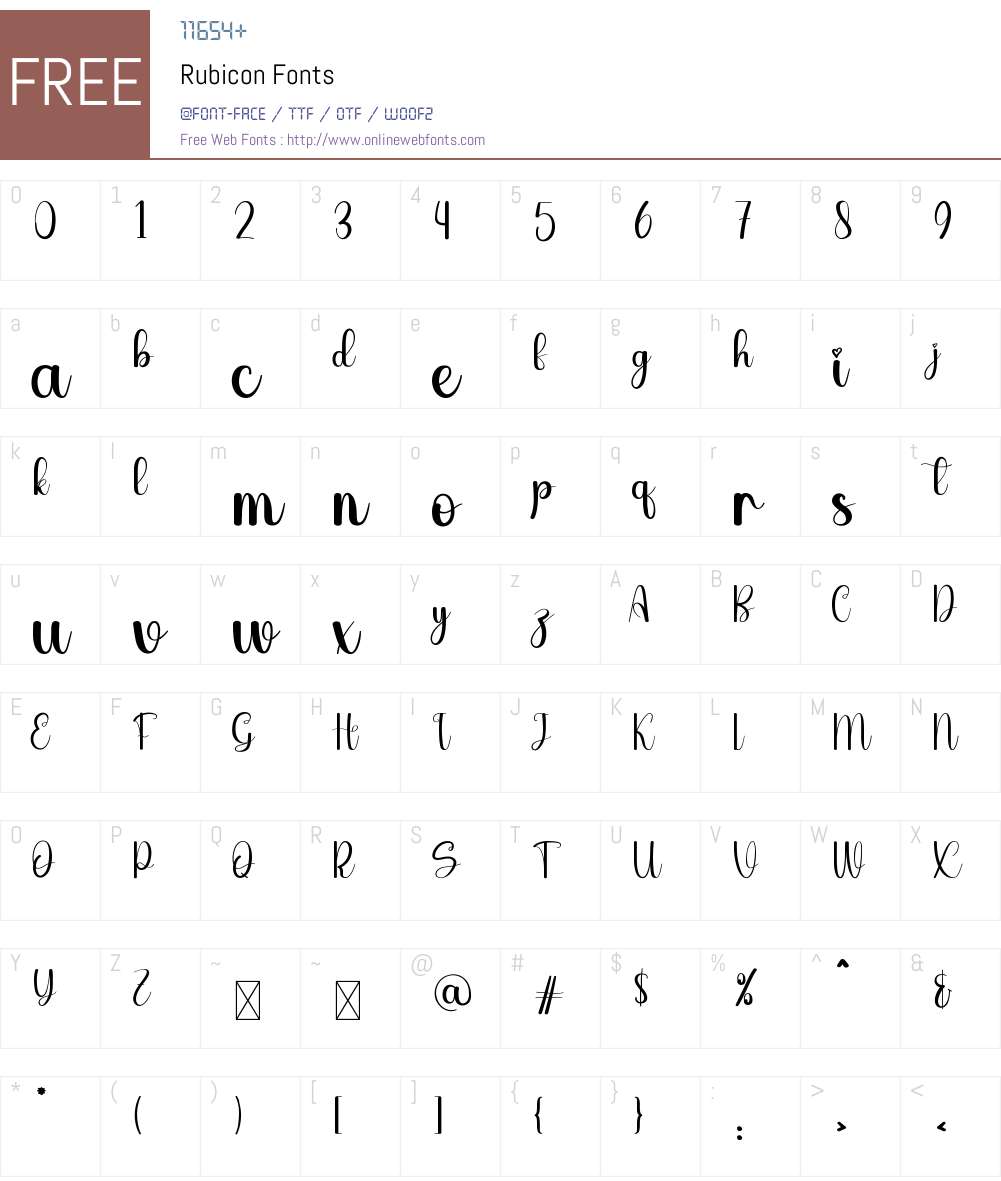 Rubicon 1.002;Fontself Maker 3.5.8 Fonts Free Download - OnlineWebFonts.COM