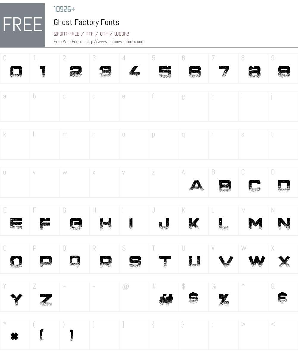 Ghost Factory Fonts Free Download - OnlineWebFonts.COM