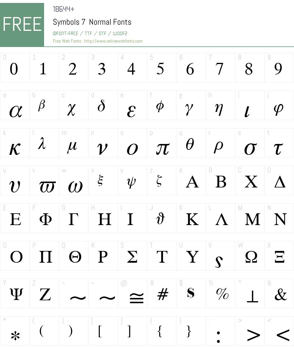 Symbols 7 Normal Altsys Fontographer 4.1 12/5/94 Fonts Free Download ...