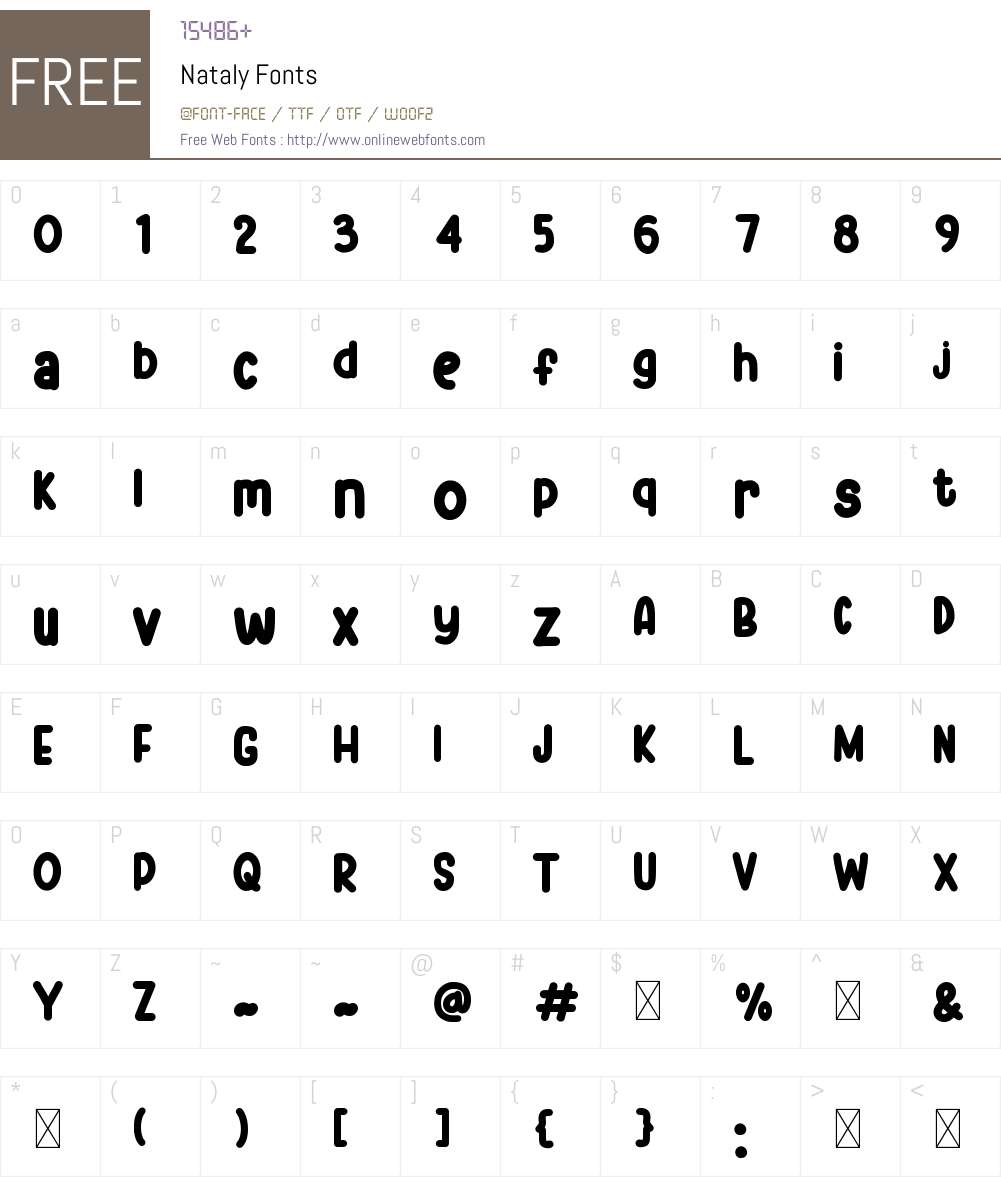 Nataly 1.002;Fontself Maker 3.5.8 Fonts Free Download - OnlineWebFonts.COM
