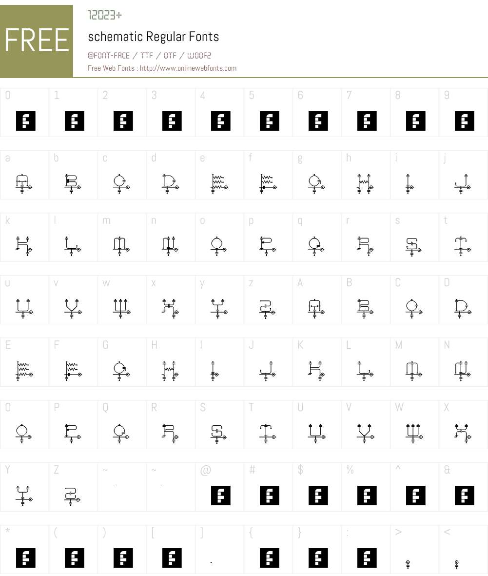 schematic Regular 1.0 Fonts Free Download - OnlineWebFonts.COM