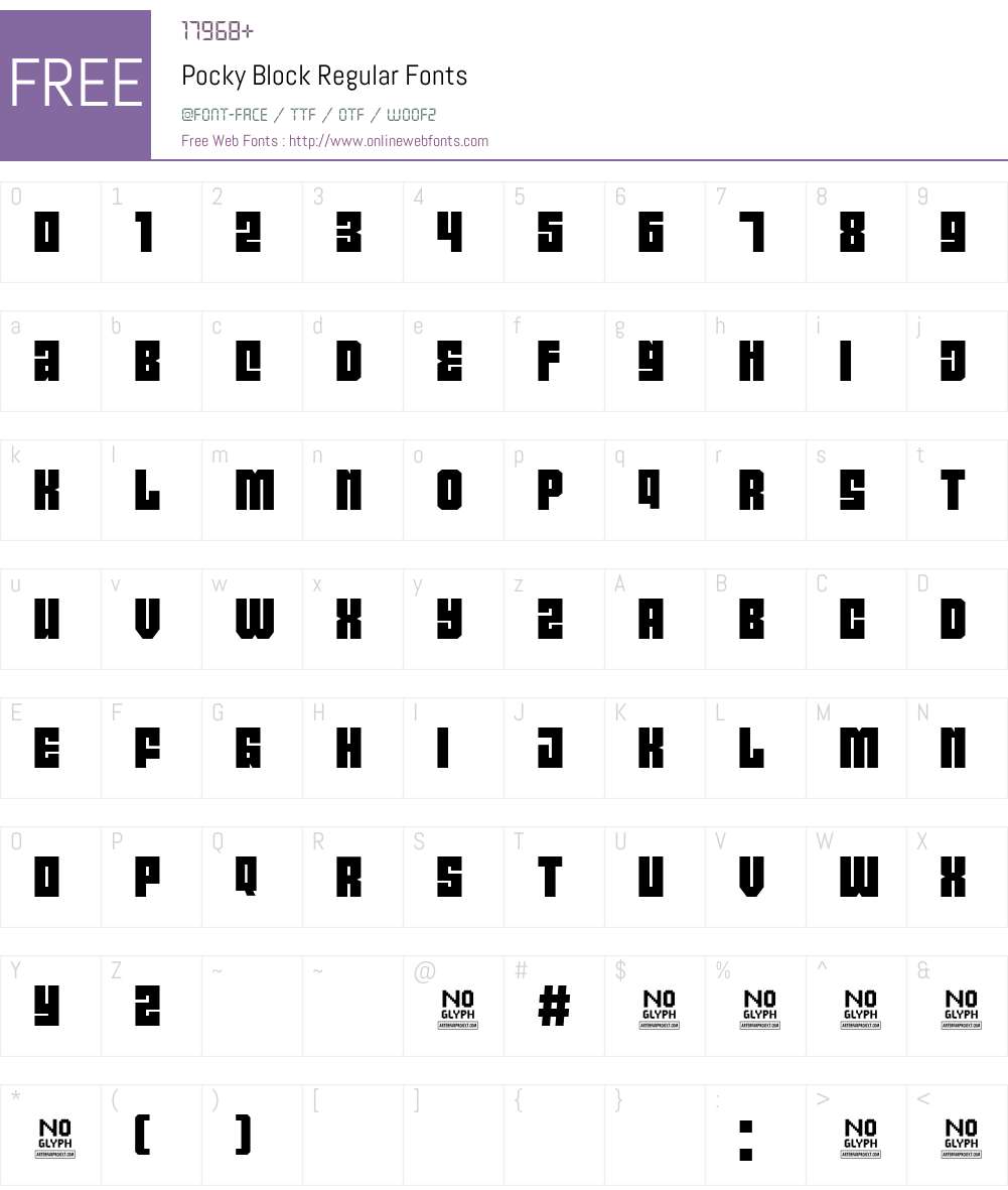 Pocky Block 1.000 Fonts Free Download - OnlineWebFonts.COM