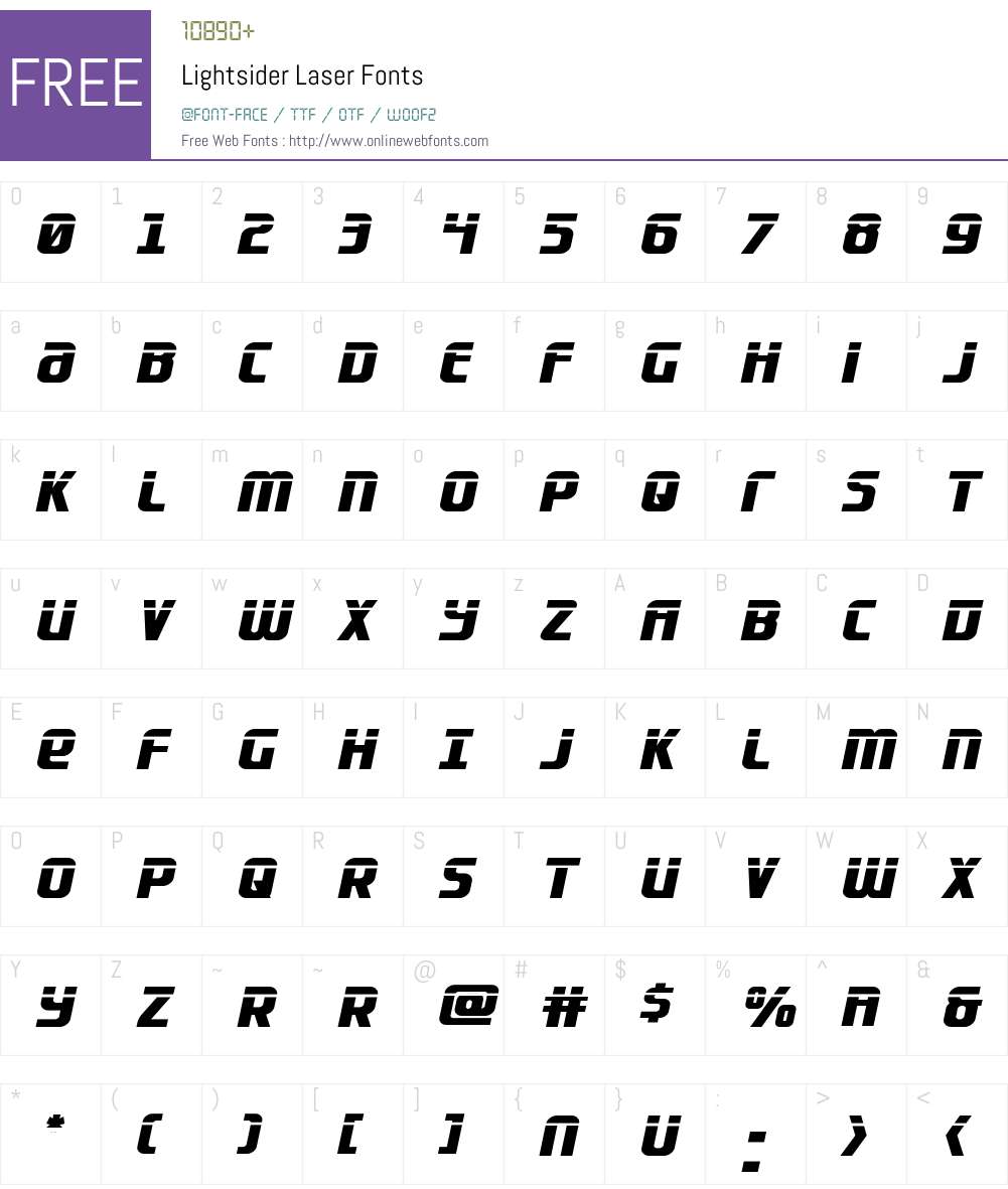 Lightsider Laser 2.0; 2017 Fonts Free Download - OnlineWebFonts.COM