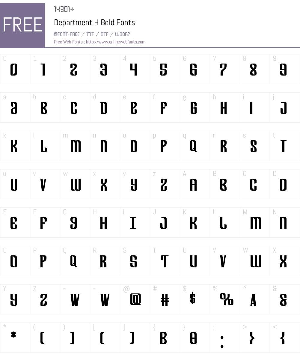 Department H Bold 2.0; 2017 Fonts Free Download - OnlineWebFonts.COM