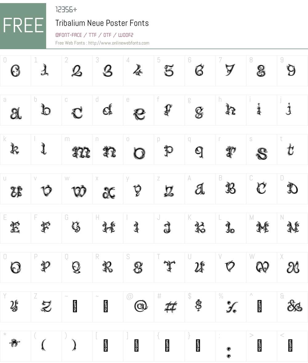 Tribalium Neue Poster 1.000;hotconv 1.0.109;makeotfexe 2.5.65596 Fonts ...