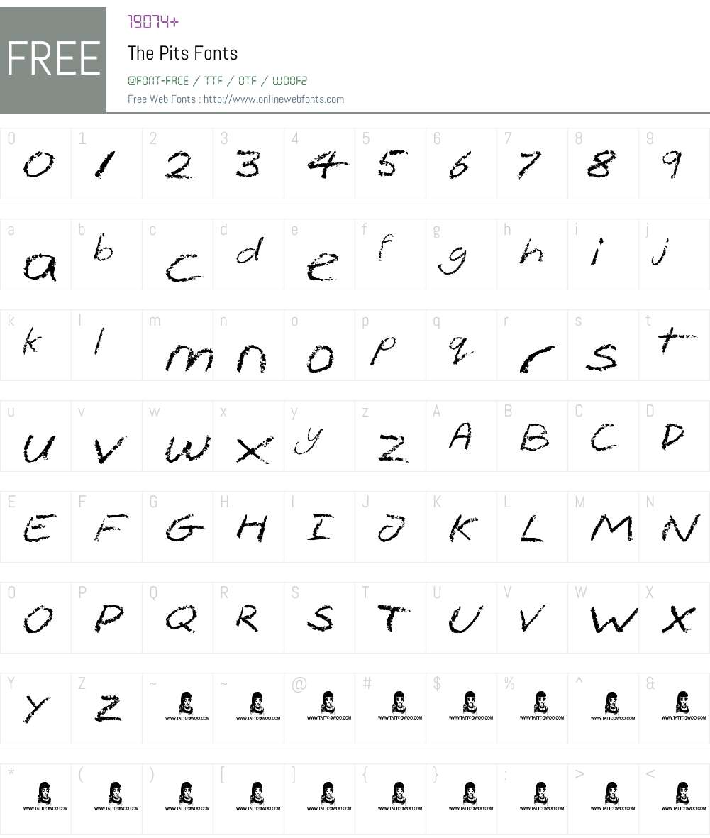 The Pits 1.00 May 20, 2014, initial release Fonts Free Download ...