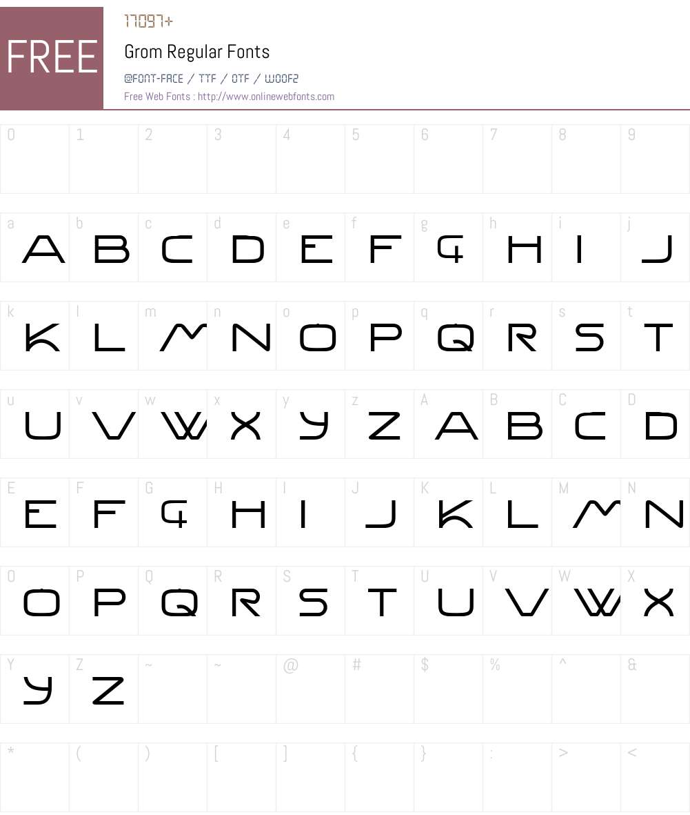 Grom 1.000 Fonts Free Download - OnlineWebFonts.COM