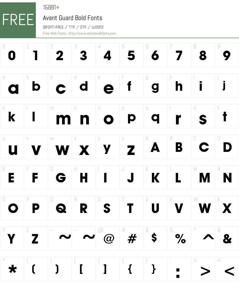 Avant Guard Bold Rev. 002.001 Fonts Free Download - OnlineWebFonts.COM