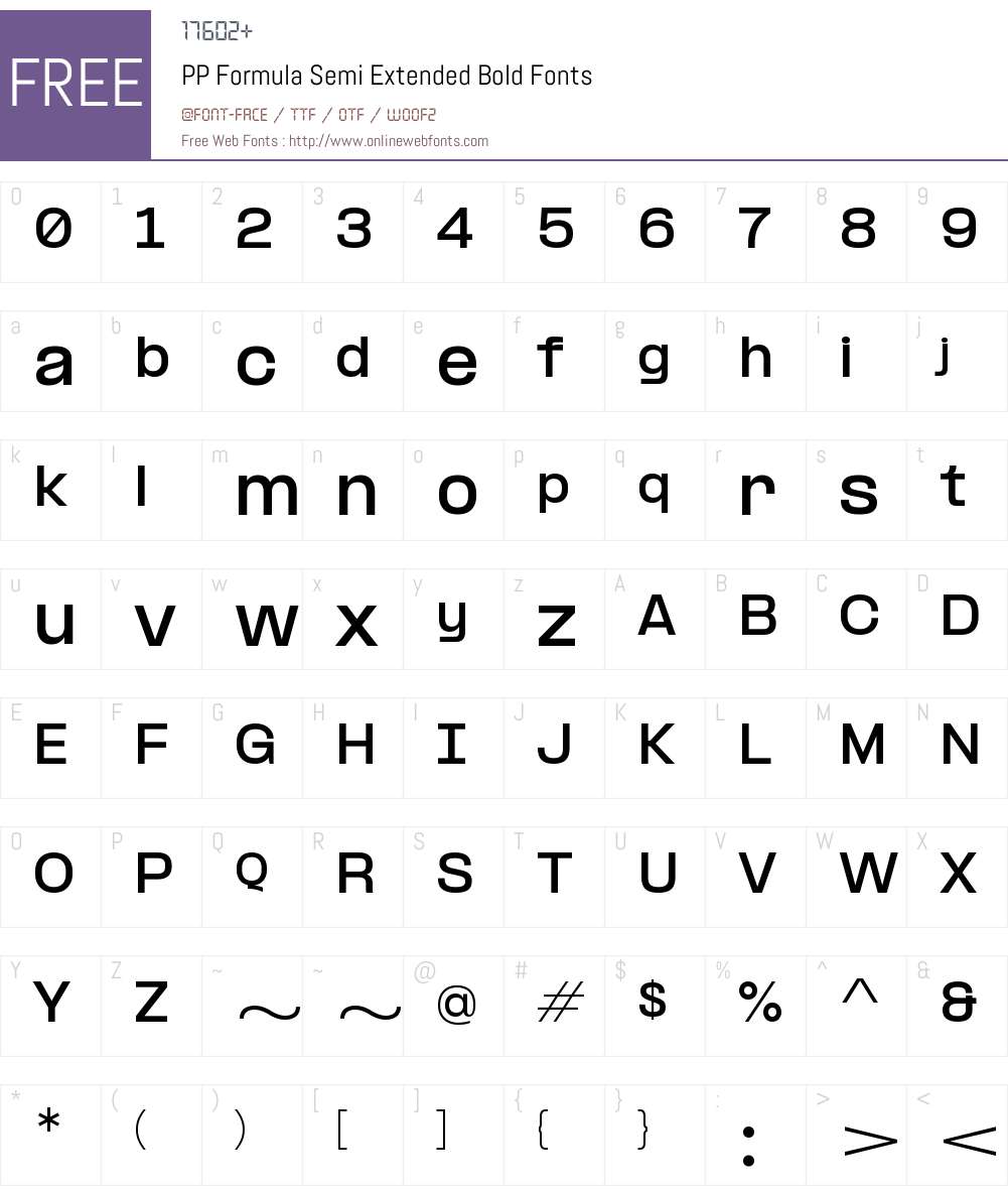 PP Formula Semi Extended Bold 2.000 Fonts Free Download ...