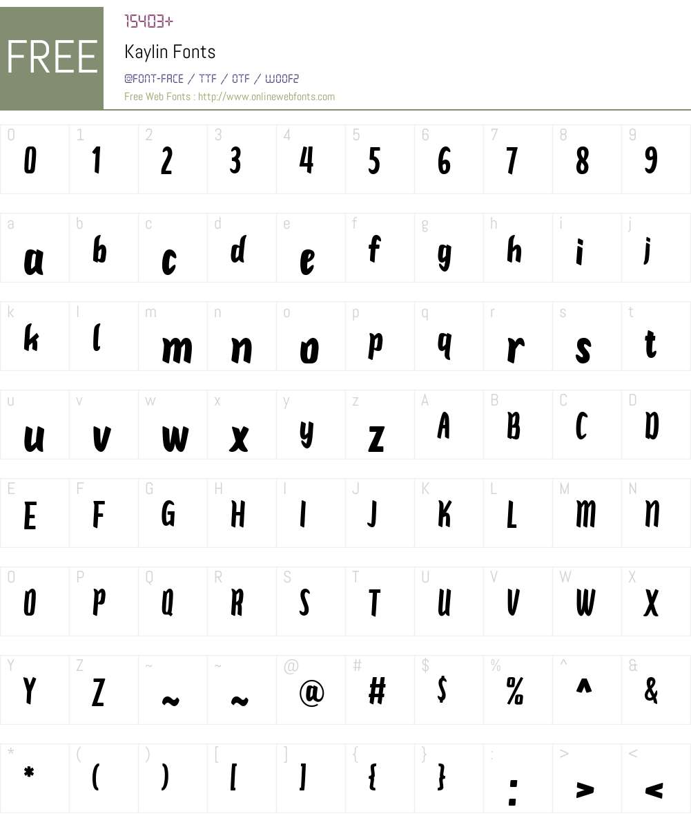 Kaylin 1.00;November 7, 2021 Fonts Free Download - OnlineWebFonts.COM