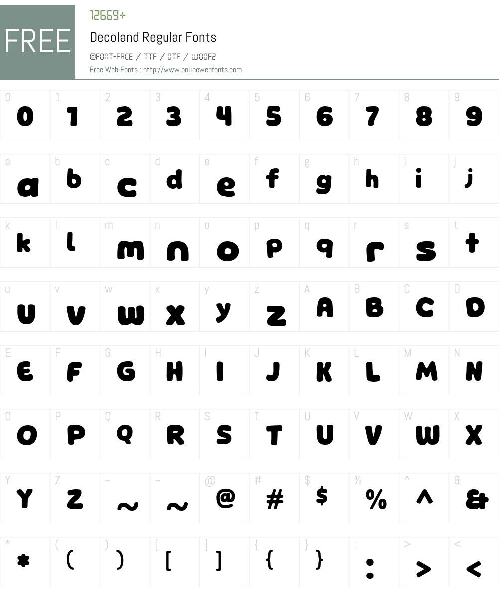 Decoland 1.000 Fonts Free Download - OnlineWebFonts.COM