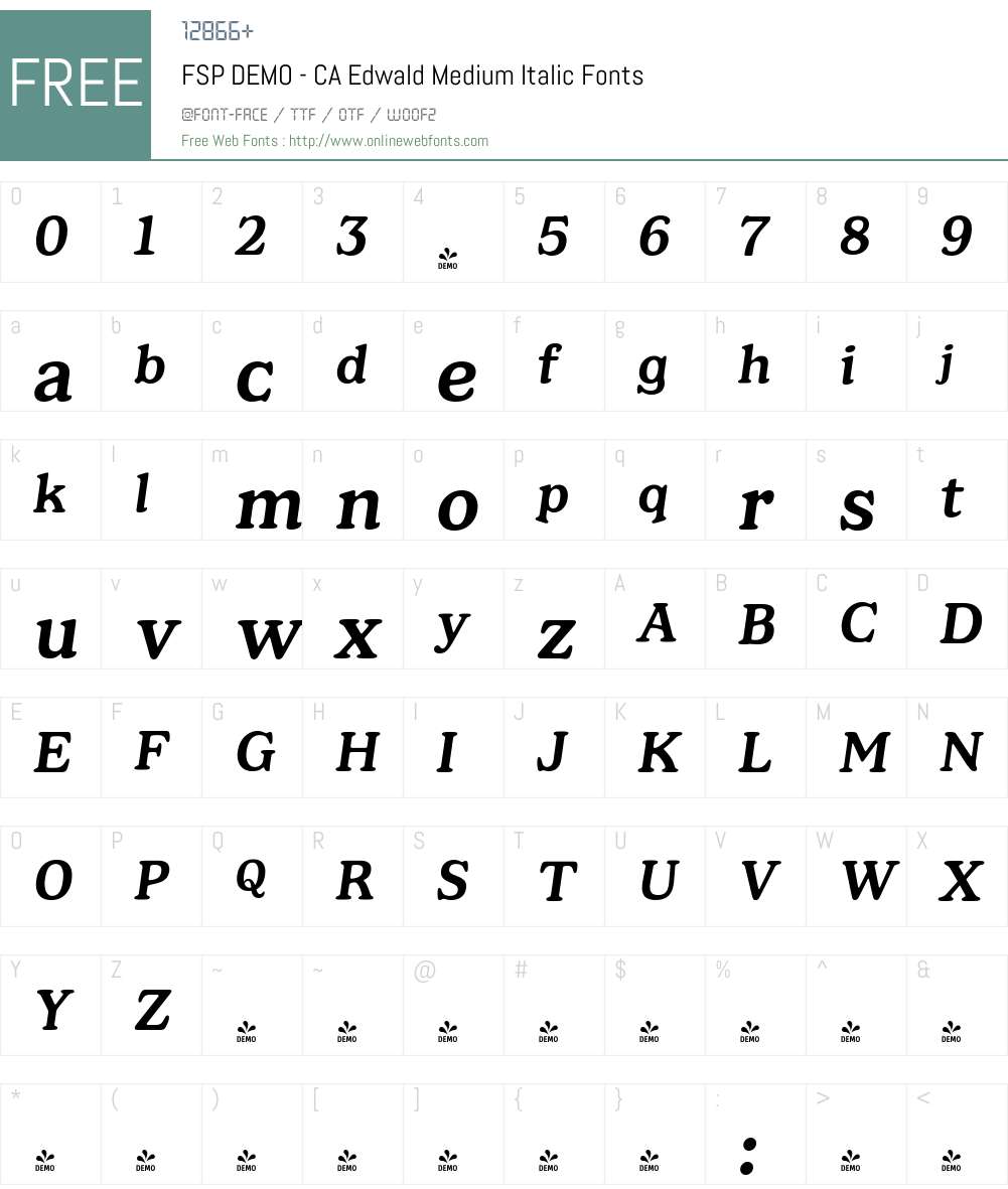 FSP DEMO - CA Edwald Medium 1.080;FEAKit 1.0 Fonts Free Download - OnlineWebFonts.COM