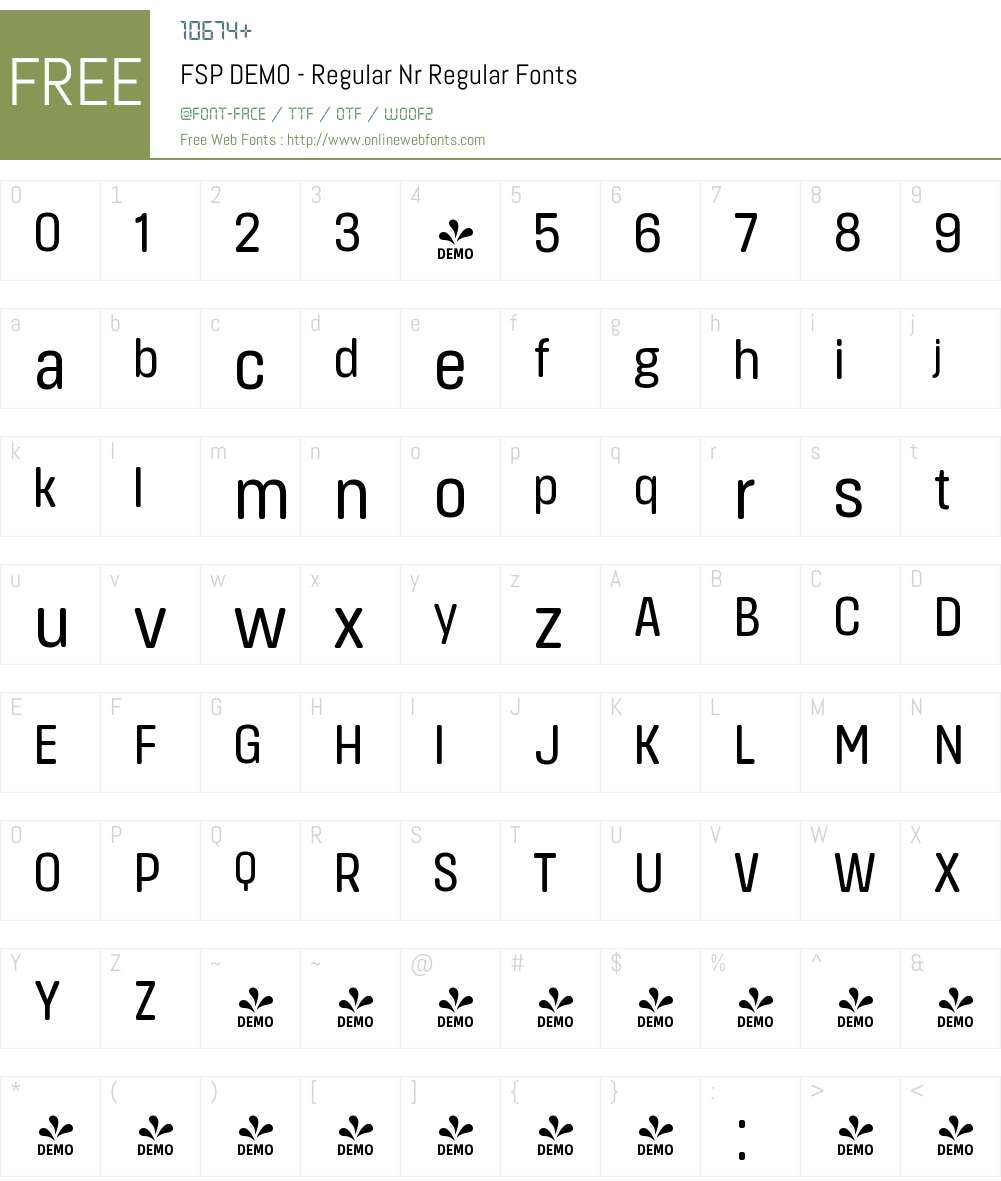 FSP DEMO - Regular Nr 1.001 Fonts Free Download - OnlineWebFonts.COM