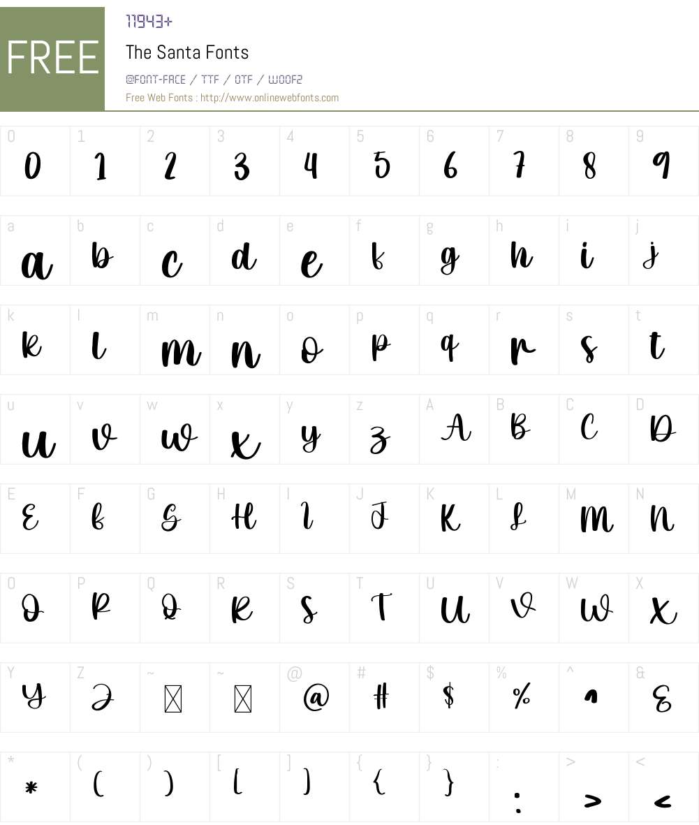 The Santa 1.001;Fontself Maker 3.5.8 Fonts Free Download ...
